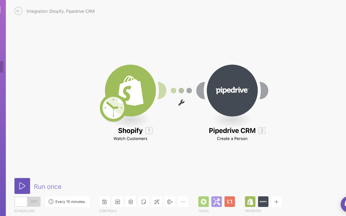 Pipedrive Integration with Shopify using make.com: